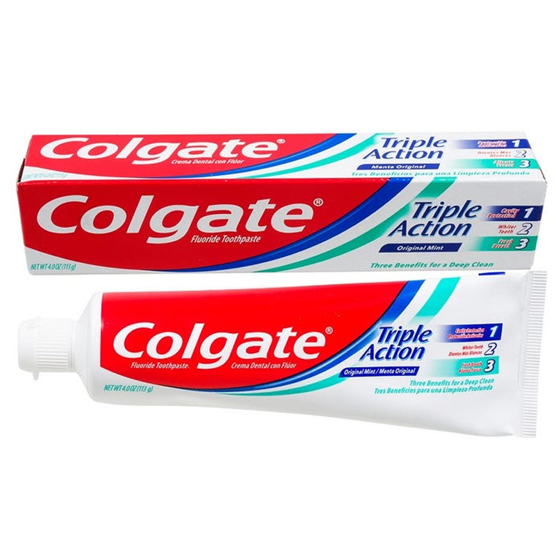 Colgate Medium Triple Action Toothpaste 24x4oz (Sold by Case ...